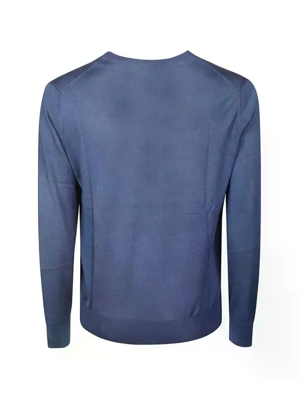 BALLANTYNE Long-sleeve V-neck Sweater - Blue