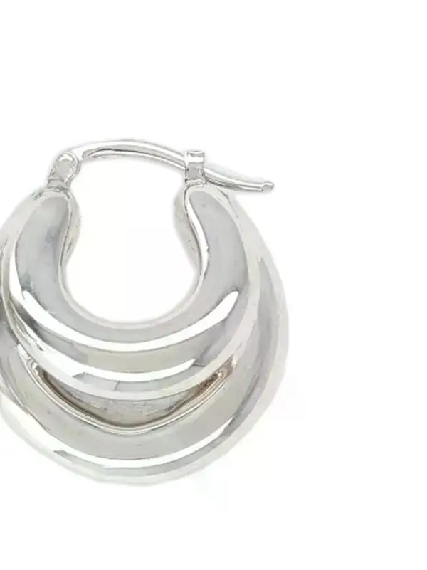 PANCONESI Blow Up Layered Hoop Earrings - Silver