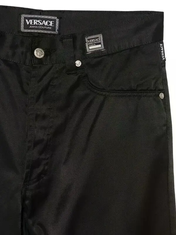 Versace 1990s Belt Loops Trousers - Black