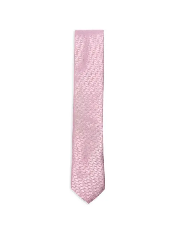 Zegna Textured Silk Tie - Pink