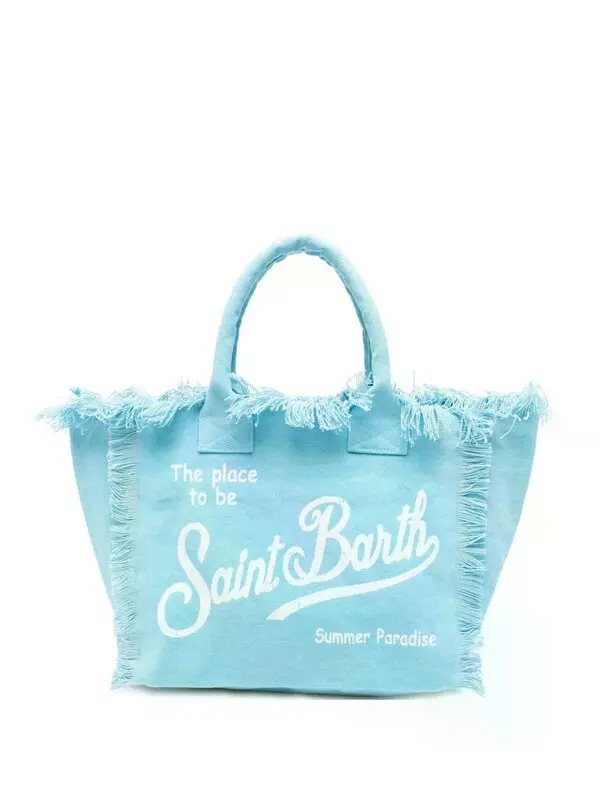 MC2 SAINT BARTH Fringed-edge Tote Bag - Blue