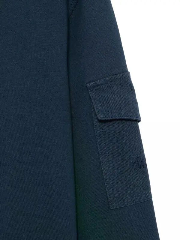 MC2 SAINT BARTH Chester Crew-neck Pocket Sweater - Blue