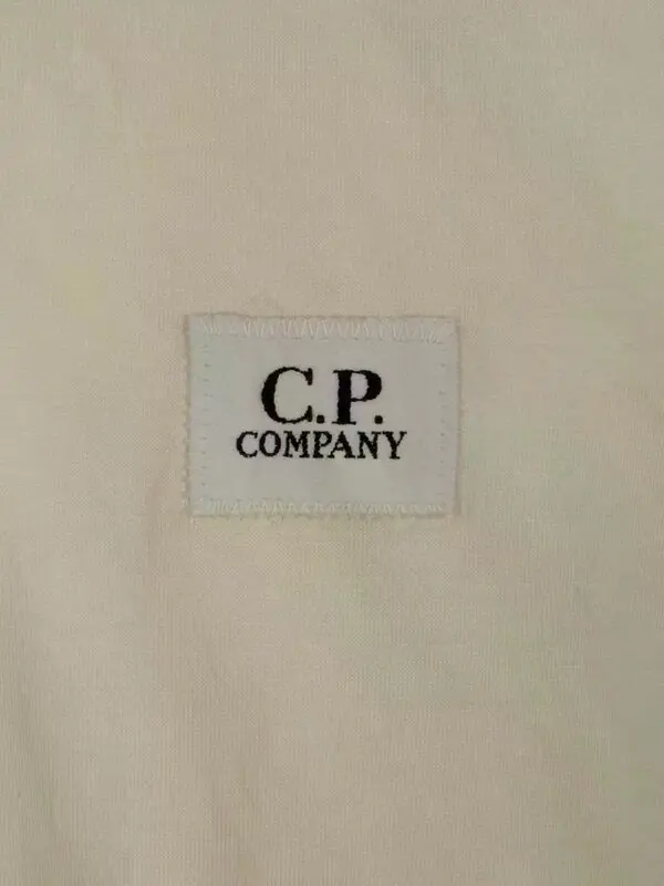 C.P. COMPANY Logo-patch Cotton T-shirt - Neutrals