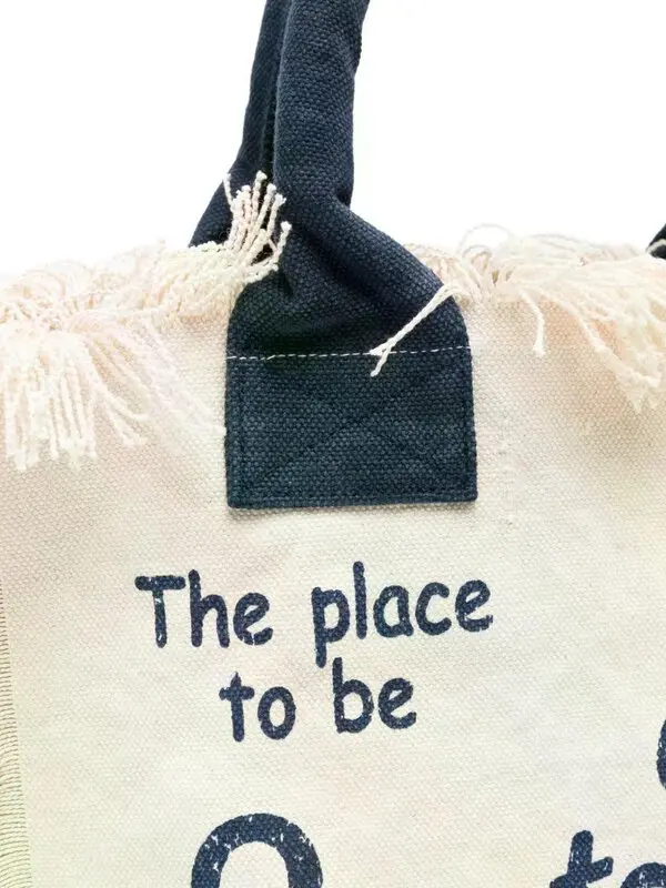 MC2 SAINT BARTH Vanity Tote Bag With Fringe - Neutrals