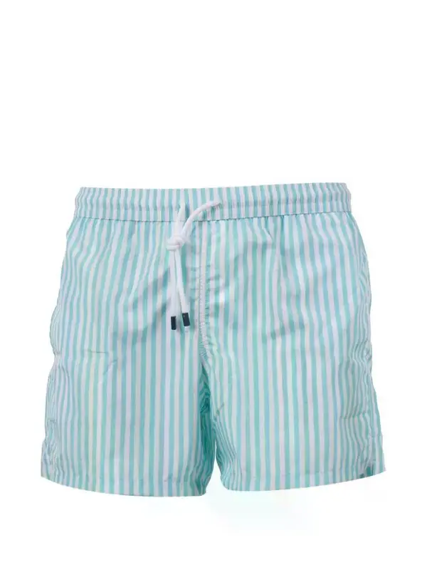 Fedeli Striped Swim Trousers - Blue