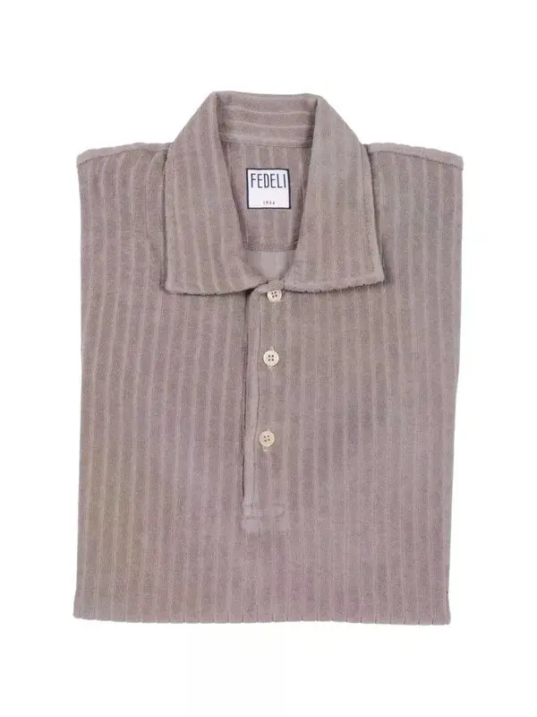 Fedeli Knitted Polo Shirt - Neutrals