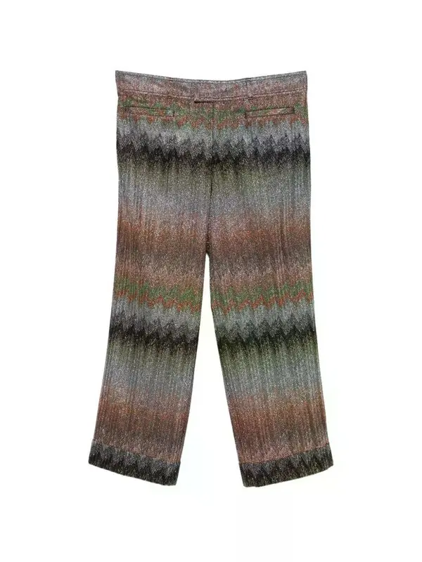 Missoni Zig-zag Cropped Trousers - Silver