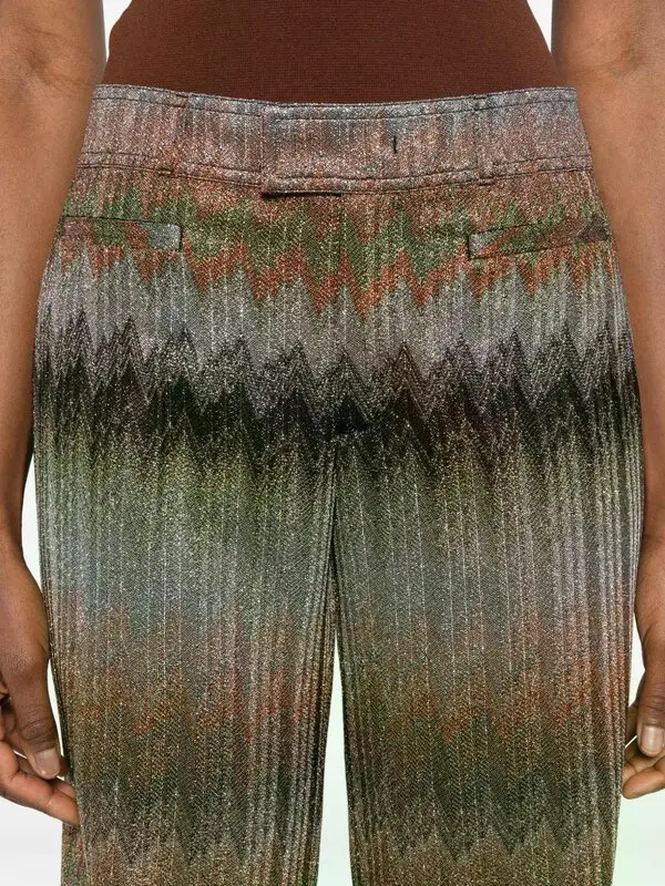 Missoni Zig-zag Cropped Trousers - Silver