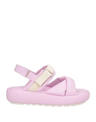 Peserico Leather Slingback Flatform Sandals - Pink