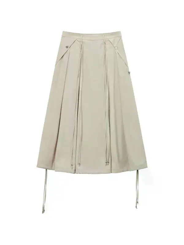 MUSIUM DIV. Pleated Midi Skirt - Neutrals