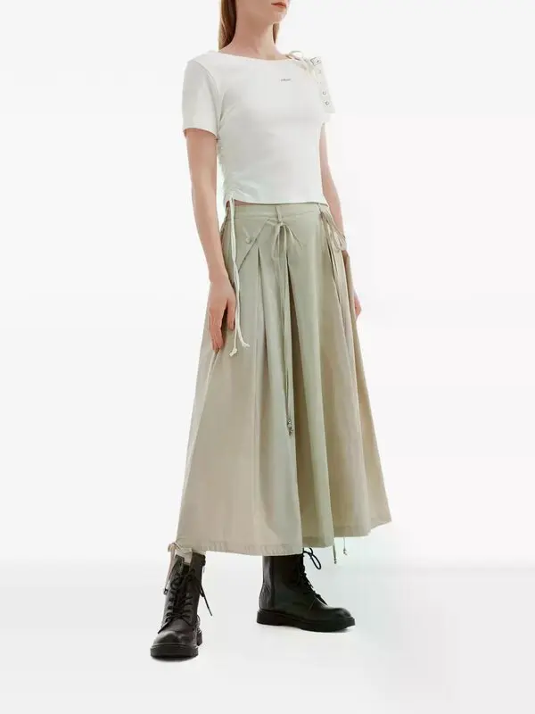 MUSIUM DIV. Pleated Midi Skirt - Neutrals