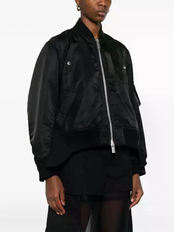 Sacai Zip-pocket Bomber Jacket - Black
