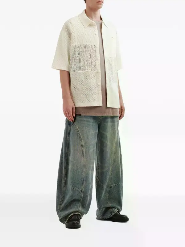 MUSIUM DIV. Lace-panelled Shirt