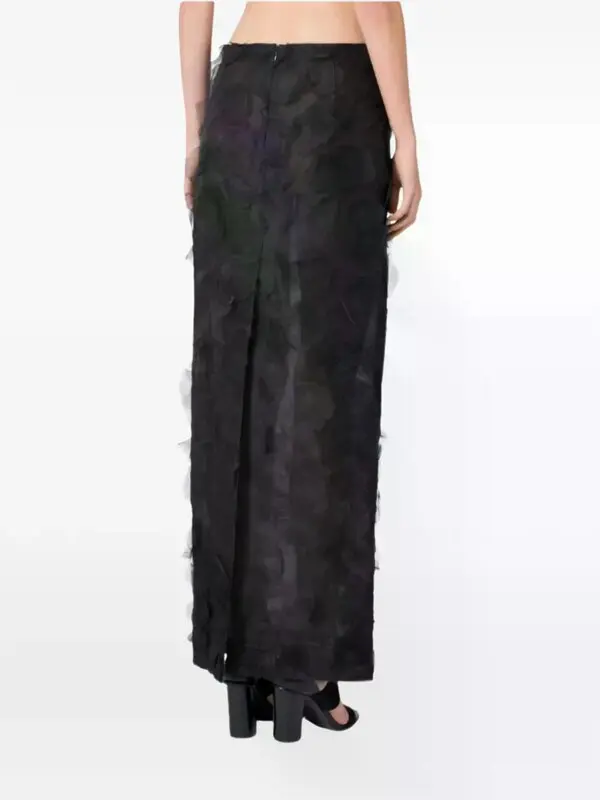 Max Mara Adepto Ruffled Maxi Skirt - Black
