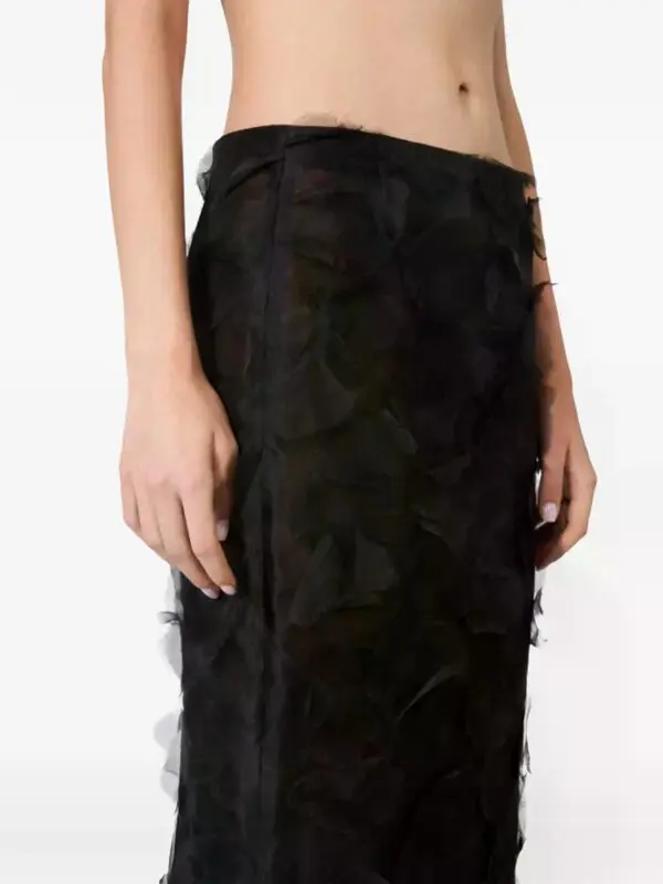 Max Mara Adepto Ruffled Maxi Skirt - Black
