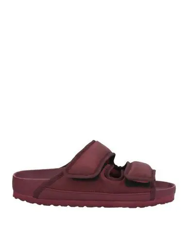 BIRKENSTOCK Sandals Burgundy Size Leather, Textile Fibers - Red