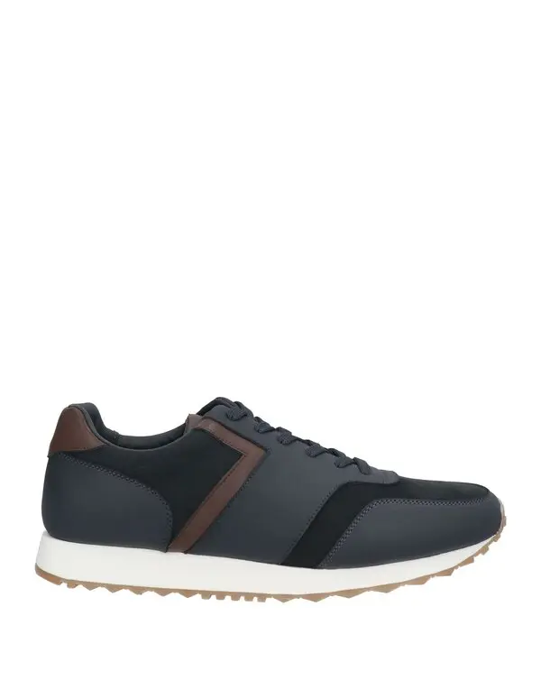 Paul & Shark Low-top Sneakers In Cow Leather - Midnight Blue