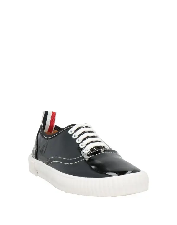 Thom Browne Leather Low-top Sneakers - Black