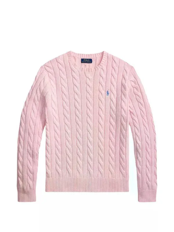 Polo Ralph Lauren Cable-knit Embroidered Sweater - Pink