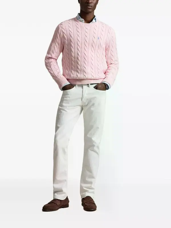 Polo Ralph Lauren Cable-knit Embroidered Sweater - Pink