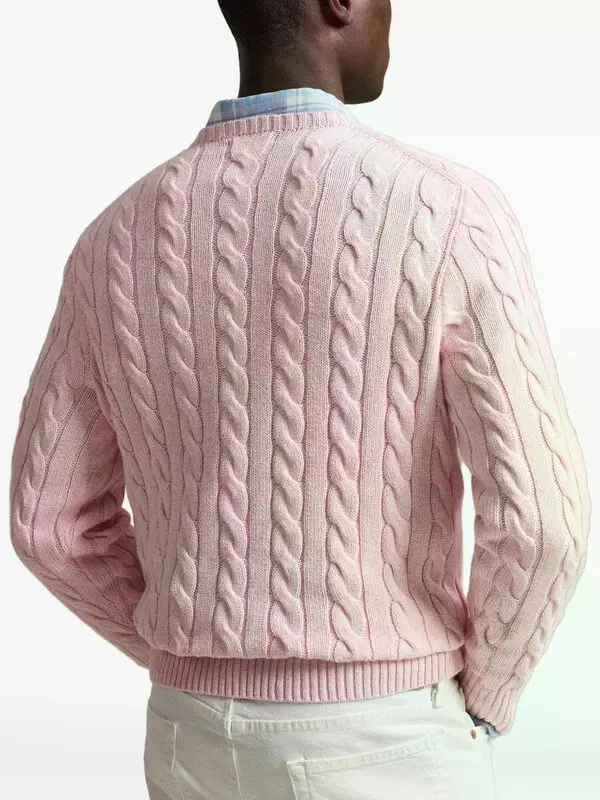 Polo Ralph Lauren Cable-knit Embroidered Sweater - Pink