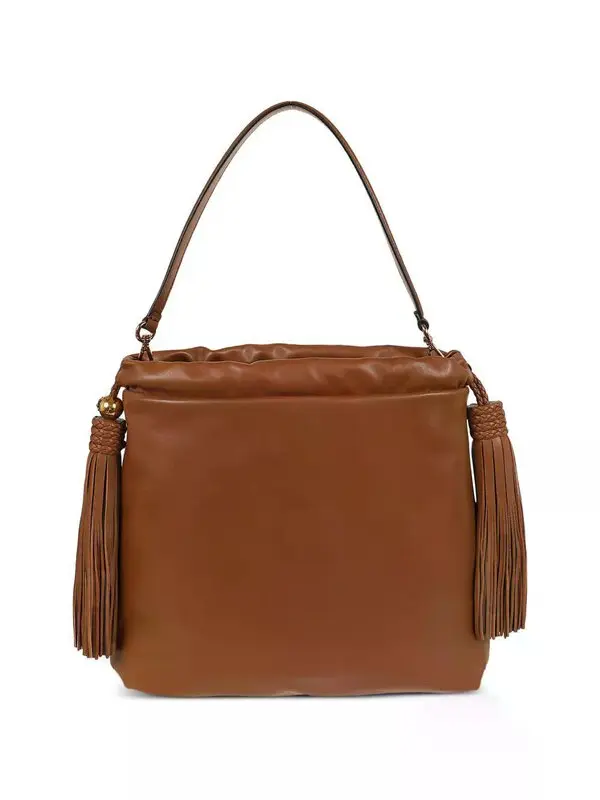 Etro Kalispera Leather Shoulder Bag With Tassel Detail - Brown