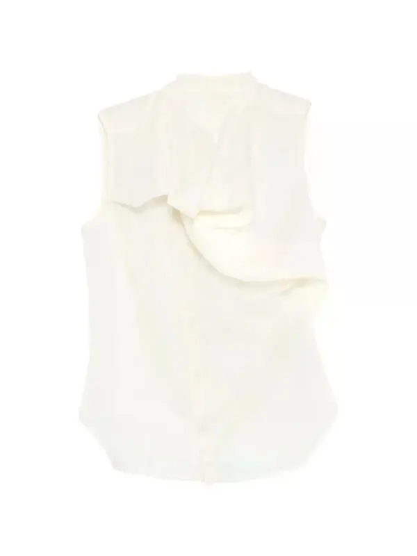 Rick Owens Sleeveless Draped Shirt - Neutrals