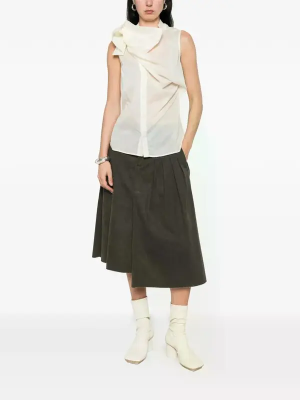 Rick Owens Sleeveless Draped Shirt - Neutrals