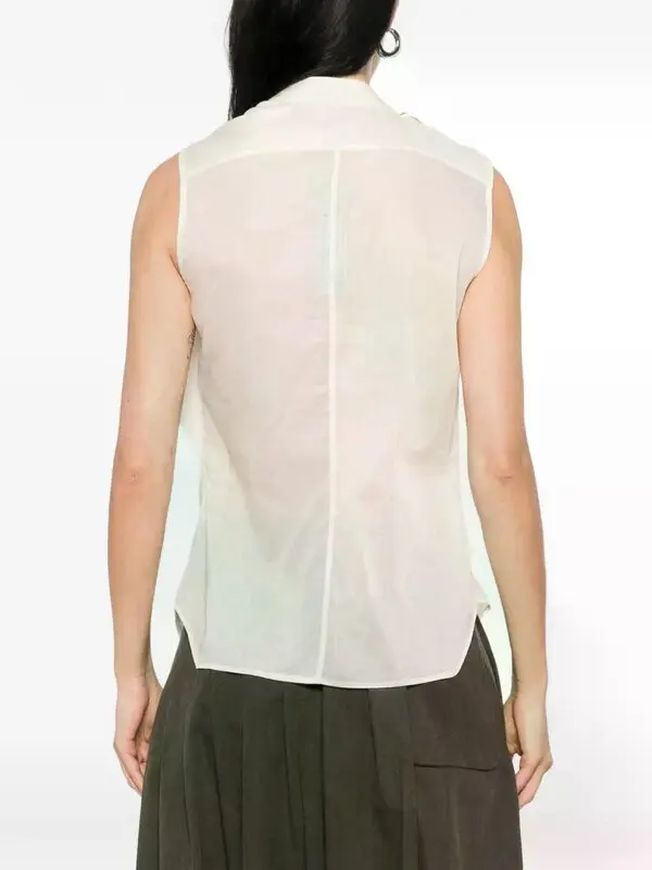 Rick Owens Sleeveless Draped Shirt - Neutrals