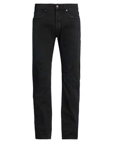 MESSAGERIE Straight-leg Cotton Jeans With Distressed Detail - Black
