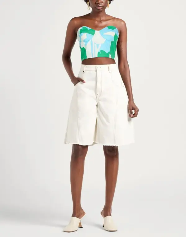 SUOLI Multicolor Woven Crop Top