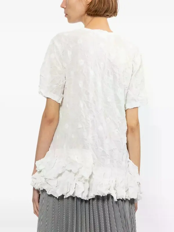 Comme Des Garçons Floral Appliqué Mesh T-shirt
