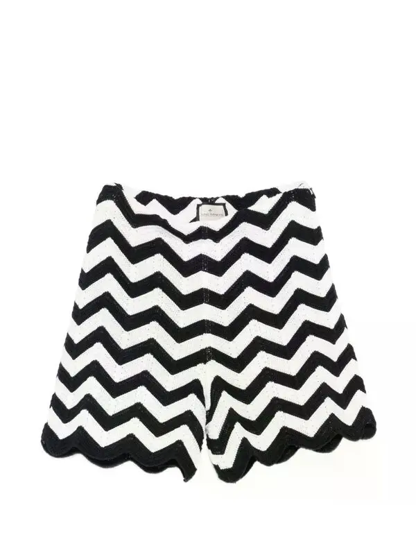 Bruno Manetti Scalloped Chevron Shorts