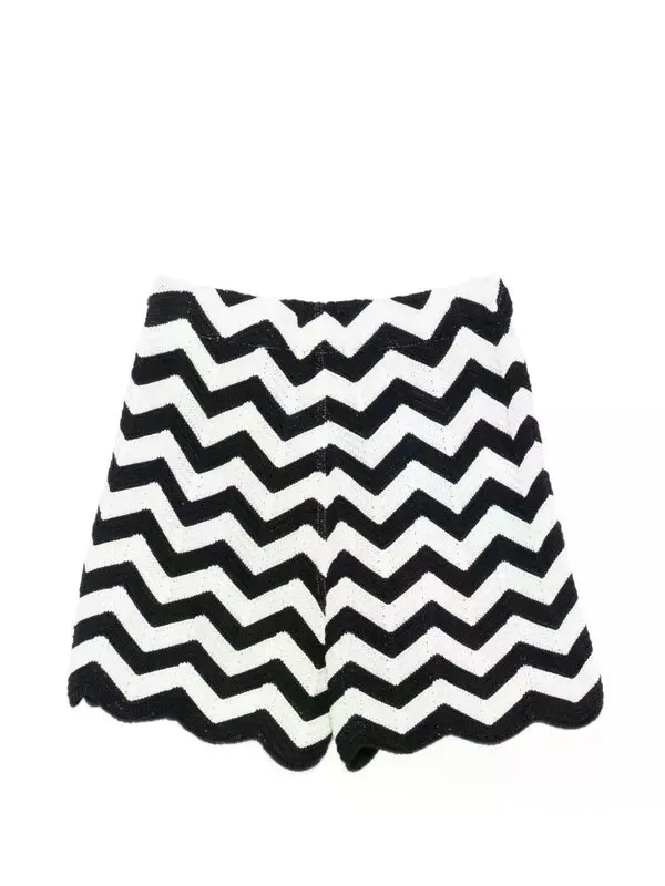 Bruno Manetti Scalloped Chevron Shorts