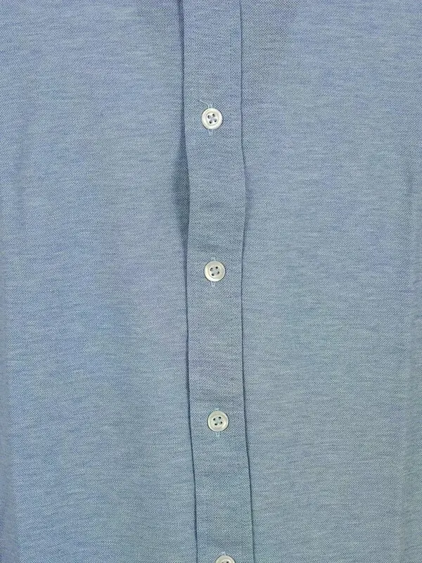 BARBA NAPOLI Buttoned Cotton Shirt - Blue