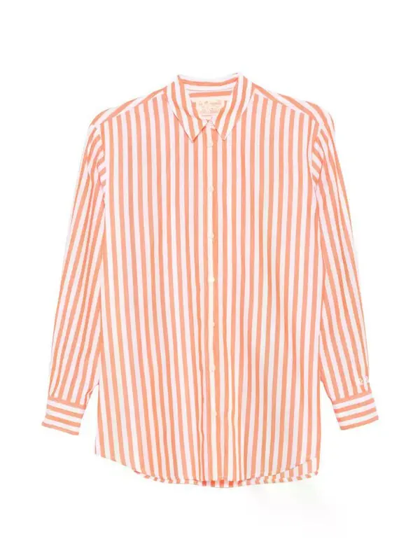 MC2 SAINT BARTH Brigitte Striped Shirt - Orange
