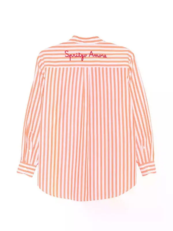 MC2 SAINT BARTH Brigitte Striped Shirt - Orange