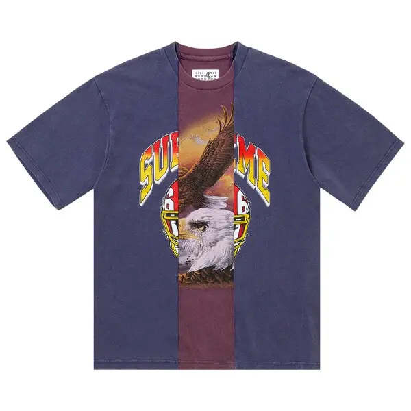 Supreme X Mm6 Maison Margiela Split Short-sleeve Top - Blue