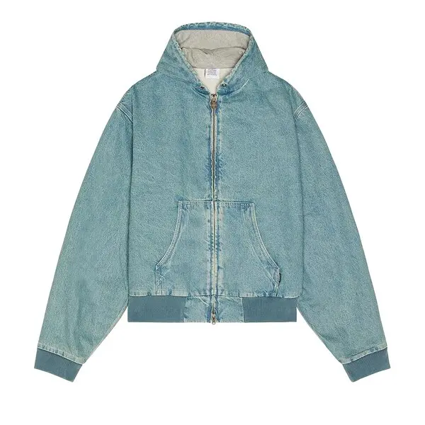 Vetements Hooded Denim Workwear Jacket