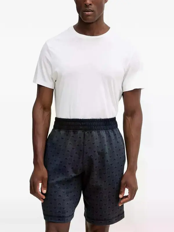 Emporio Armani Logo-print Pyjama Shorts - Blue