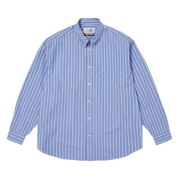 Supreme X Mm6 Maison Margiela Stripe Shirt - Blue