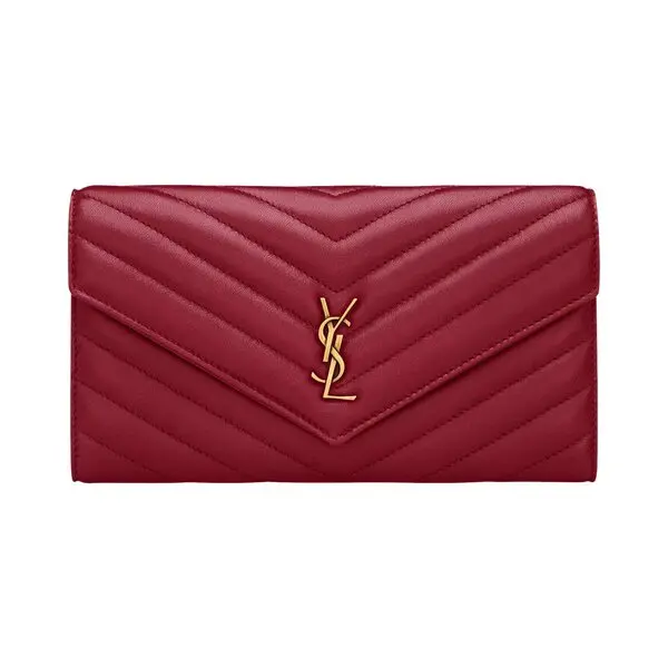 Saint Laurent Large Flap Wallet 'carmine - Red