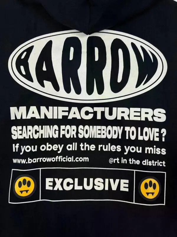 BARROW Logo-print Hoodie - Black