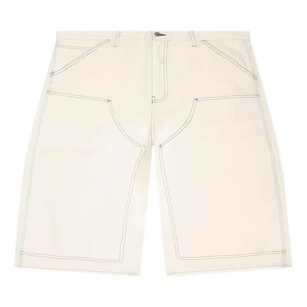 AWAKE NY Double Knee Jort 'cream - White