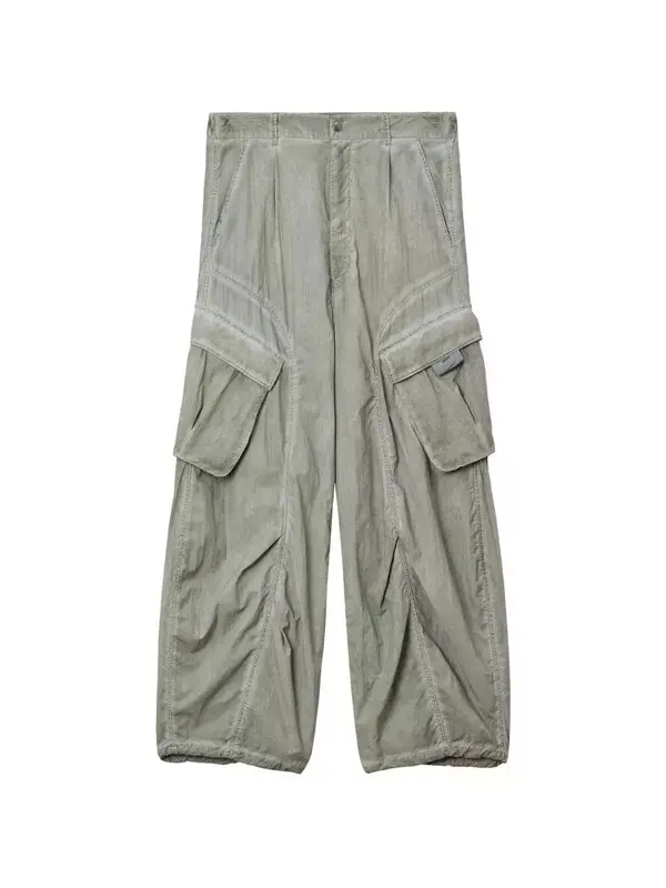 Izzue Wide-leg Cargo Trousers - Green