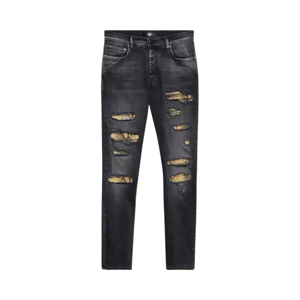 Amiri Snake Thrasher Skinny Jeans - Black