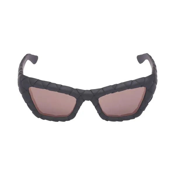 Bottega Veneta Intrecciato Cat-eye Sunglasses - Black