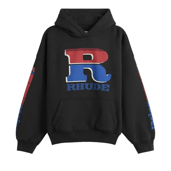 Rhude Split Petrol Logo Hoodie