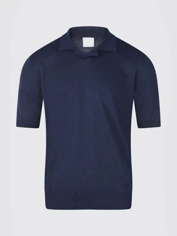 Eleventy Cotton Knit Polo Shirt