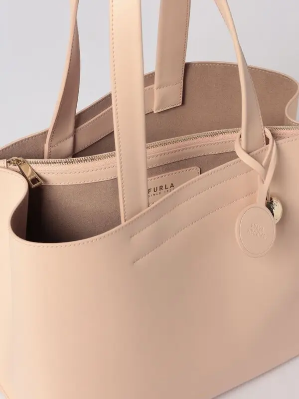 Furla Divide Leather Tote Bag - Pink
